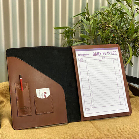 Ruddy's Leather A4 Leather Compendium - Expresso A4 Leather Compendium ...